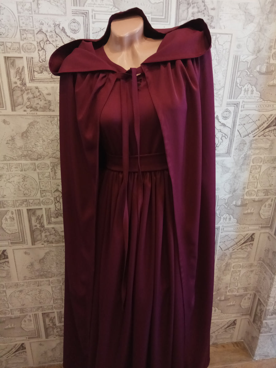 Handmaids tale bonnet Burgundy dress Handmaid tale Offred costume Plus ...