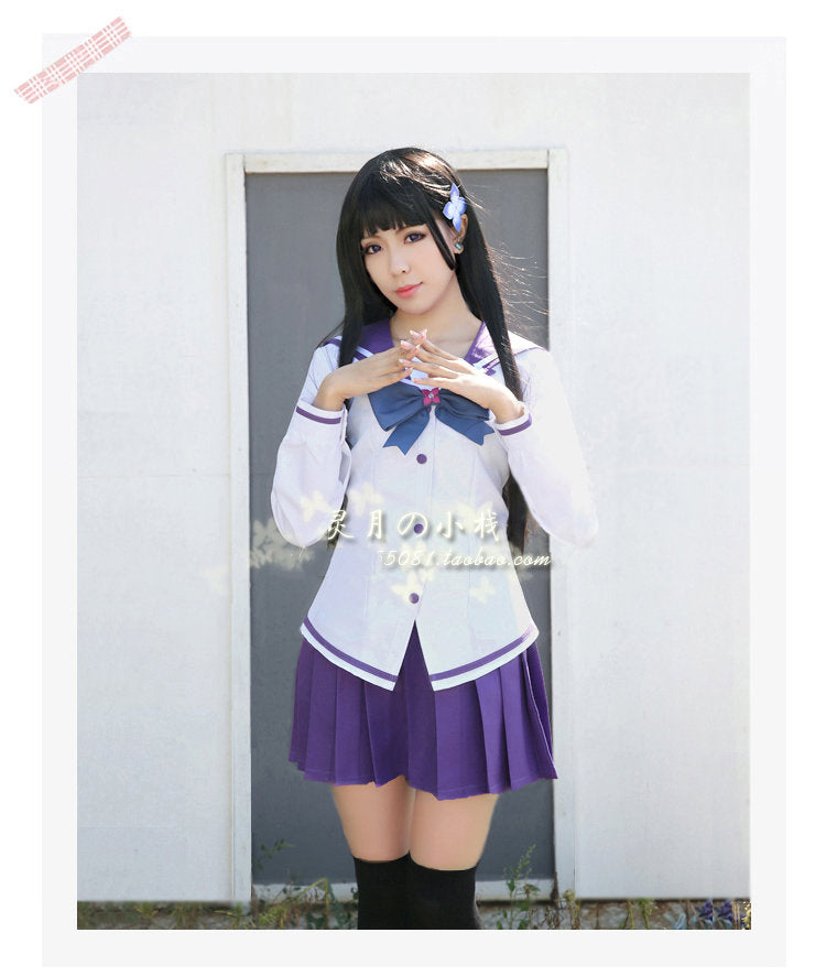 Girls School Uniform Headwear hairpin Hair Accessories Wig Outfit Rea ...