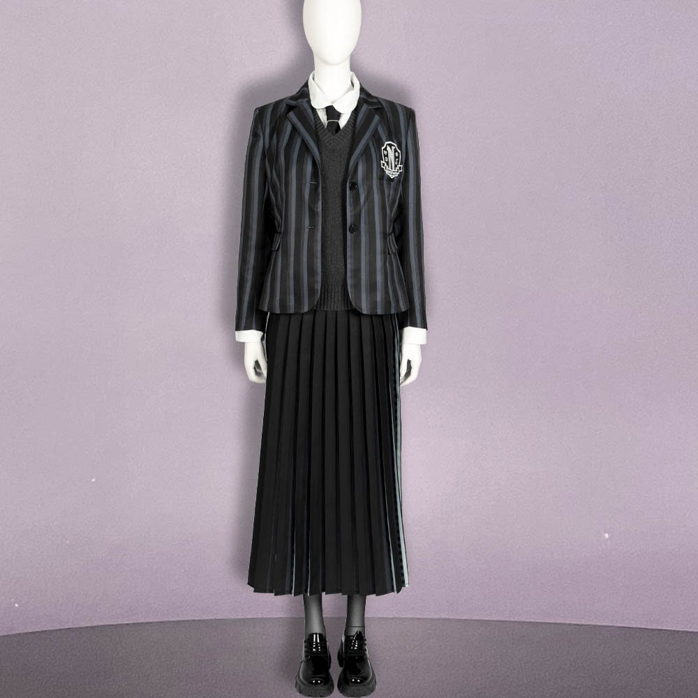 The Addams Family Wednesday Halloween Cosplay Party Suit Wednesday Add ...