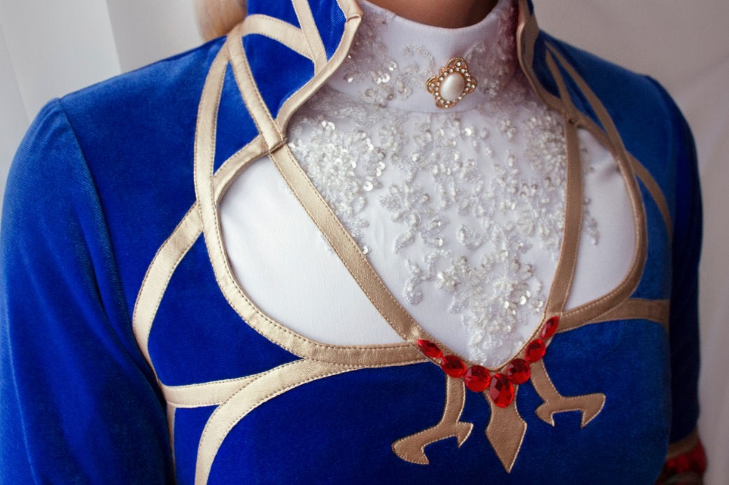 Royal outfit cosplay costume Halloween costume Zelda Blue Dress from B ...