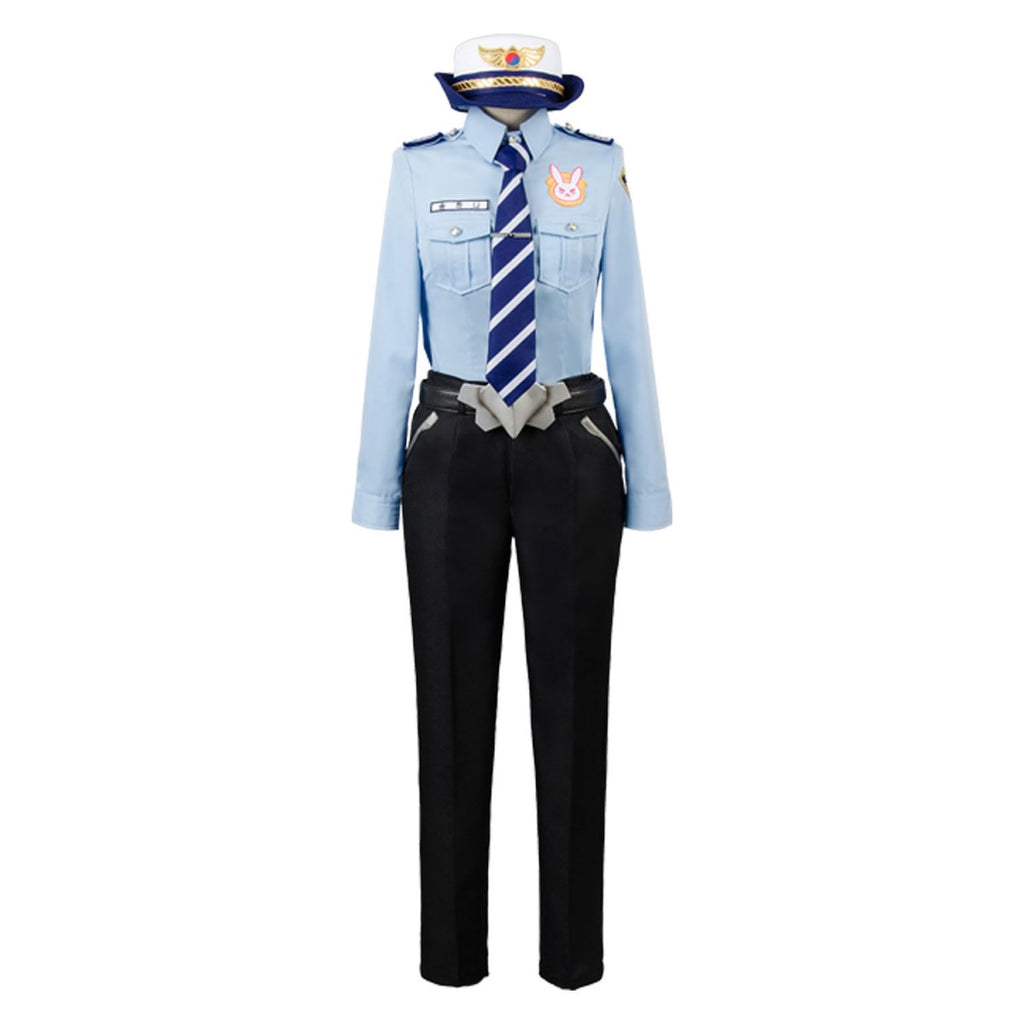 Overwatch DVA Hana Song Police Officer Uniform Cosplay Costume – Cosplayrr