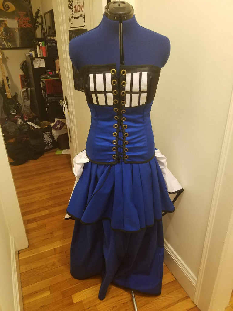 Tardis dress corset back blue dress plus size – Cosplayrr