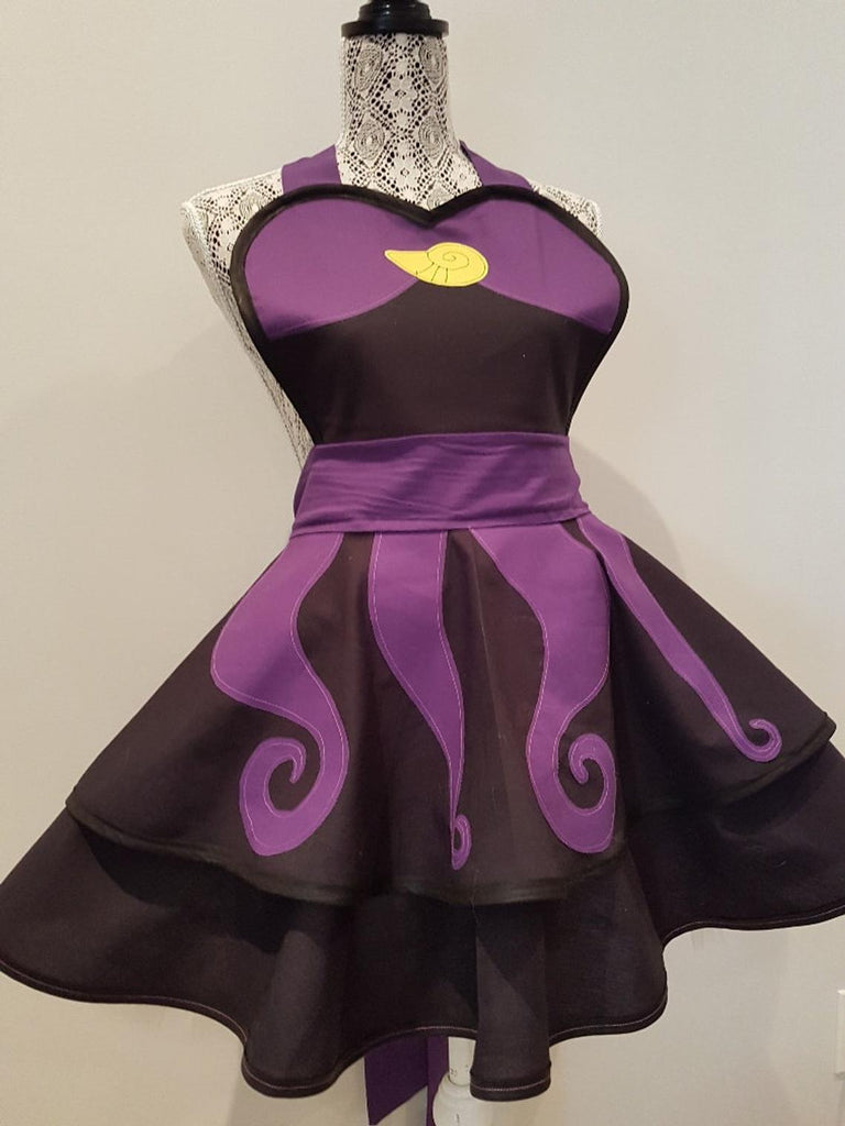 Ursula Costume Little Mermaid costume Evil Apron Retro cosplay apron ...
